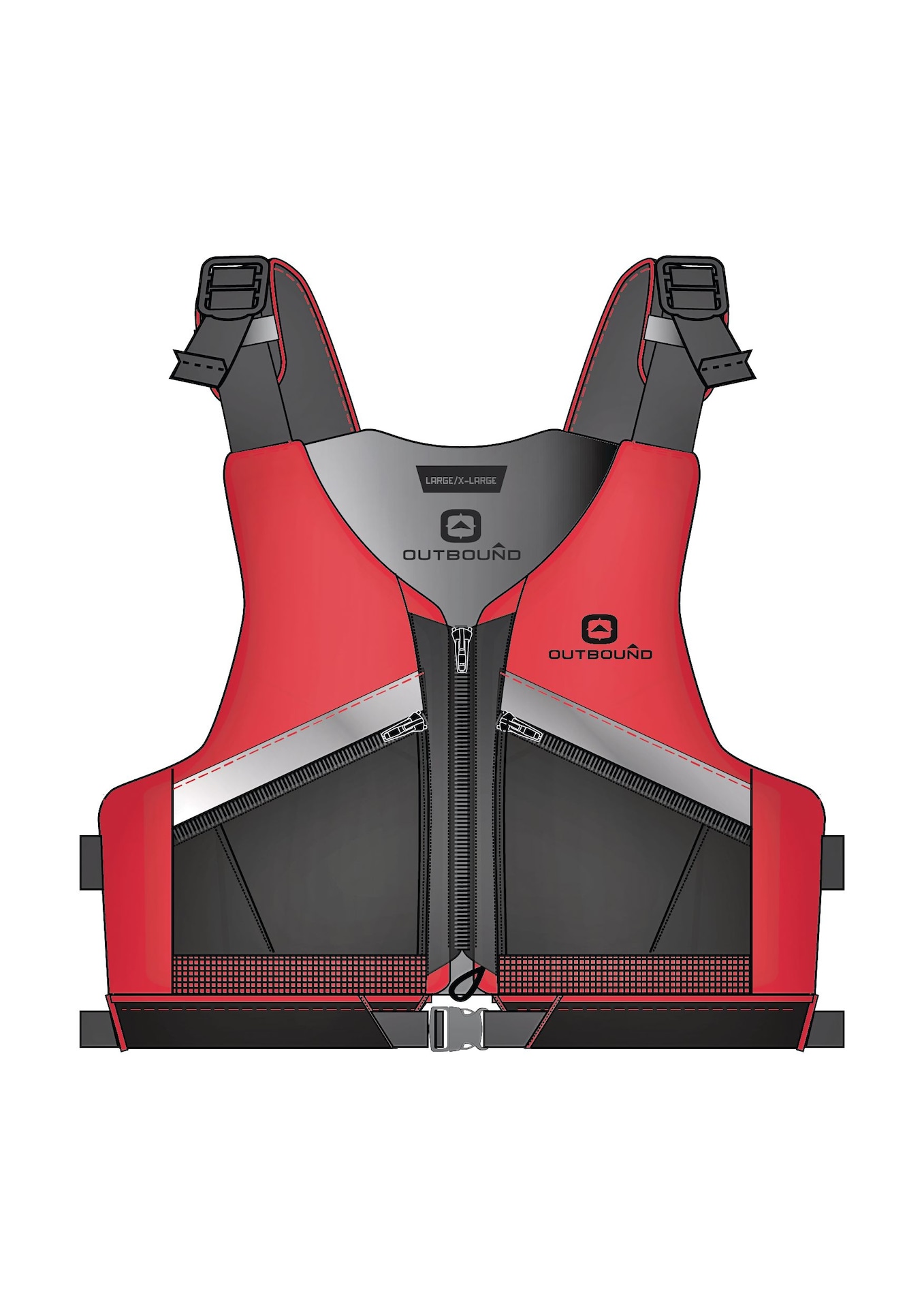 Outbound Comfort PFD/Paddling Vest, Red, Assorted Sizes | Canadian Tire