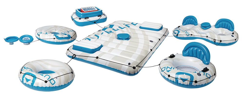 Outbound Inflatable Floating River/Lake Connectable 1-Person Tube/Ring ...