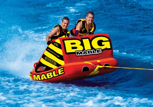 Airhead Big Mable Air-Pump Inflatable Water Boating 2-Rider Towable ...