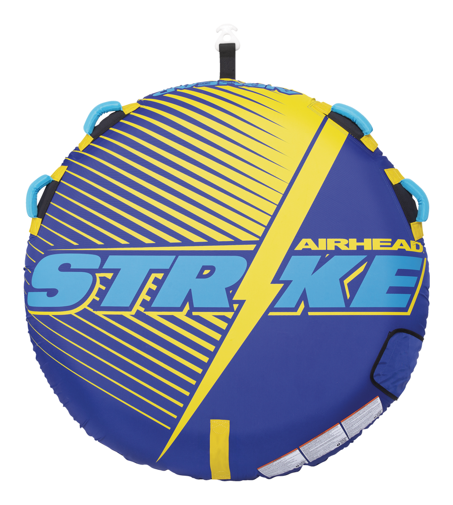 Airhead Strike Air-Pump Inflatable Water Boating 1-Rider Towable Tube ...