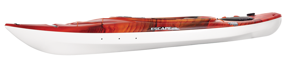 Pelican Escape 120 Performance 1-Person Kayak, Lava/White, 12-ft ...