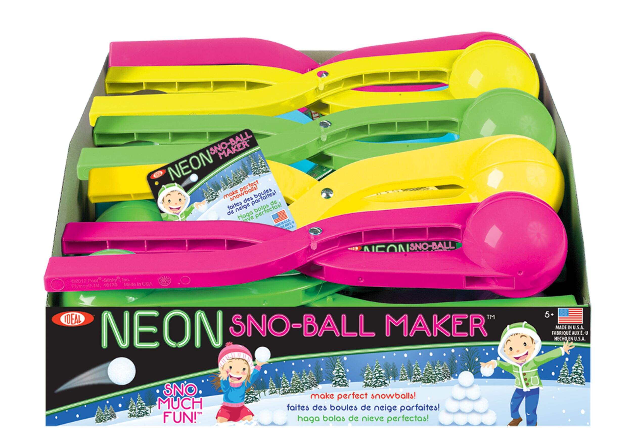 Sno-Ball Kids' Plastic Snowball Maker w/ Handles, Winter Outdoor Snow ...