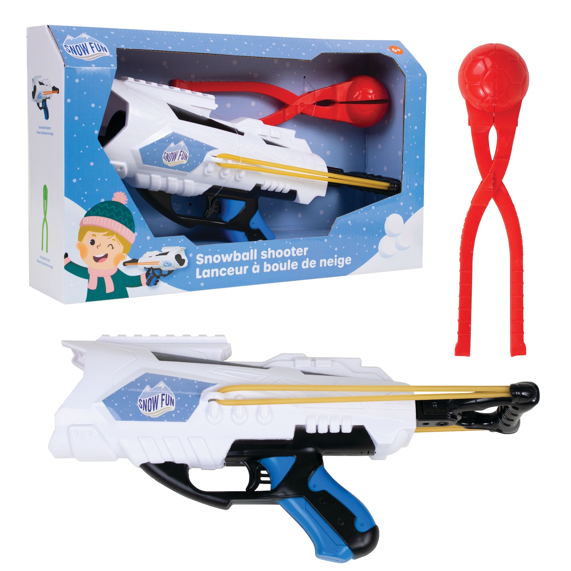 Snow Fun Kids' Snowball Maker & Launcher Slingshot Cannon Set, Winter ...