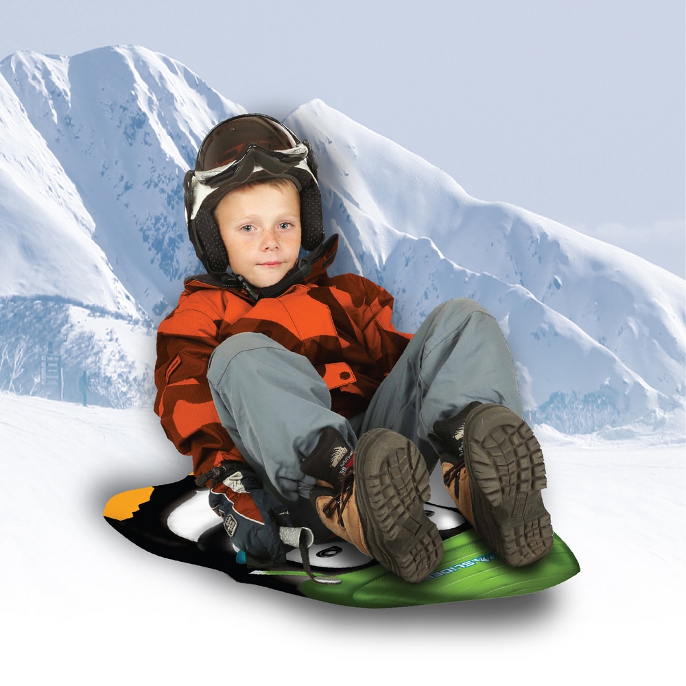 Snow Slider Kids' 1-Person Lightweight Foam Winter Snow Sled/Toboggan w ...
