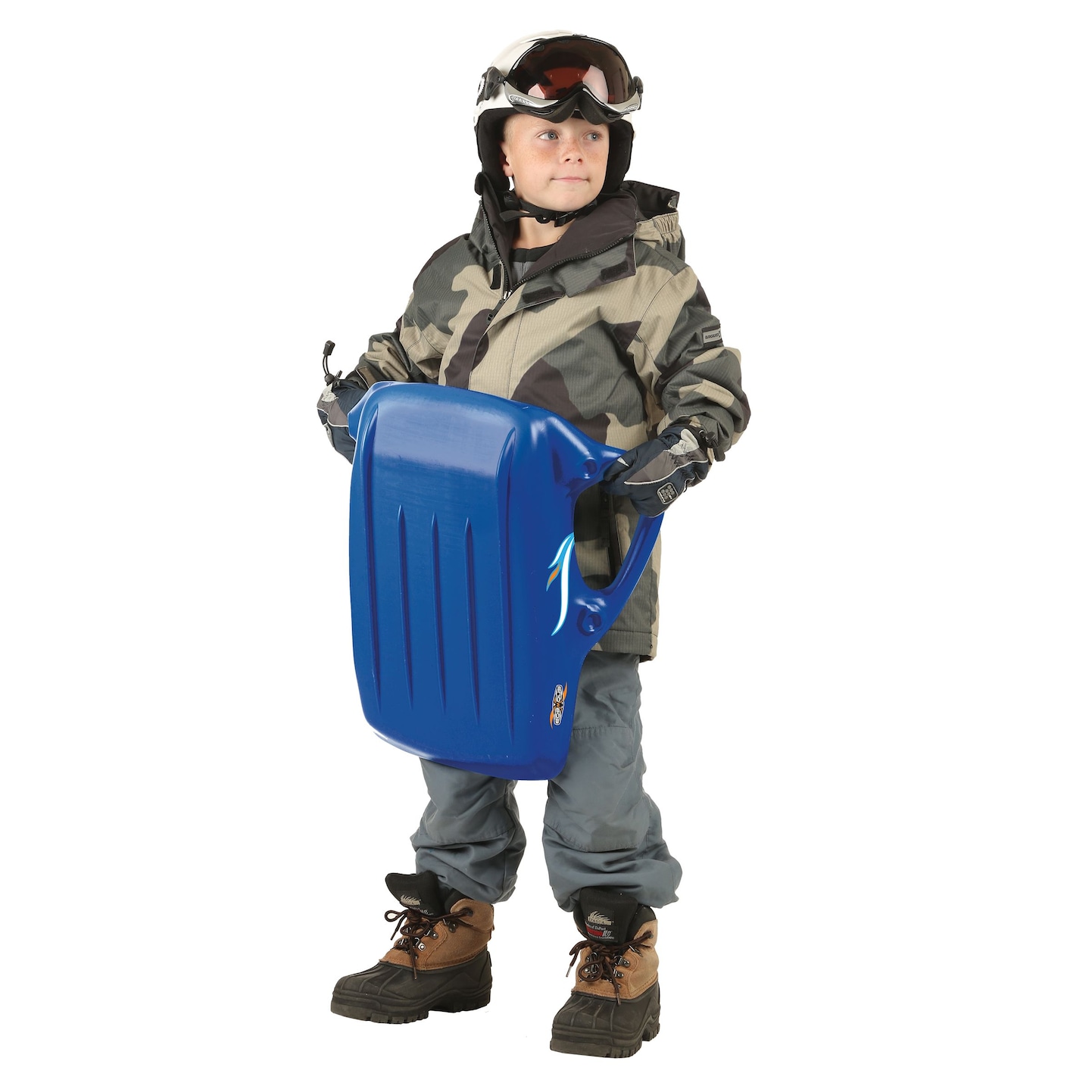 Snow Bob Kids' 1-Person Lightweight Plastic Winter Snow Sled/Toboggan w ...