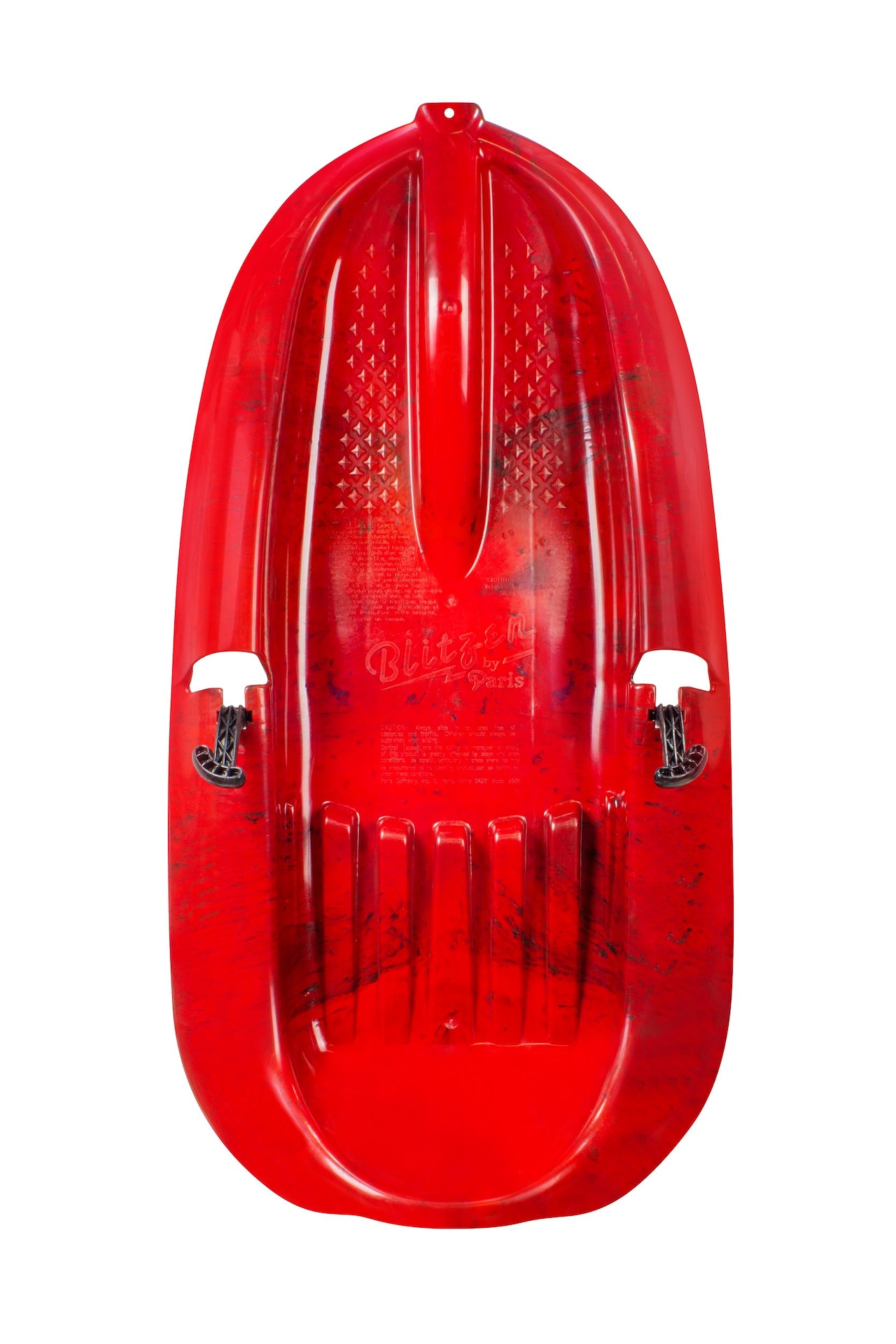 Mega Blitz Kids' 1-Person Plastic Winter Snow Sled/Toboggan w/ Brakes ...