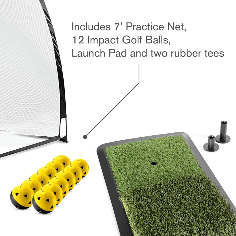 SKLZ Home Golf Driving Range Kit with Net, Golf Balls, Launch Pad, and ...