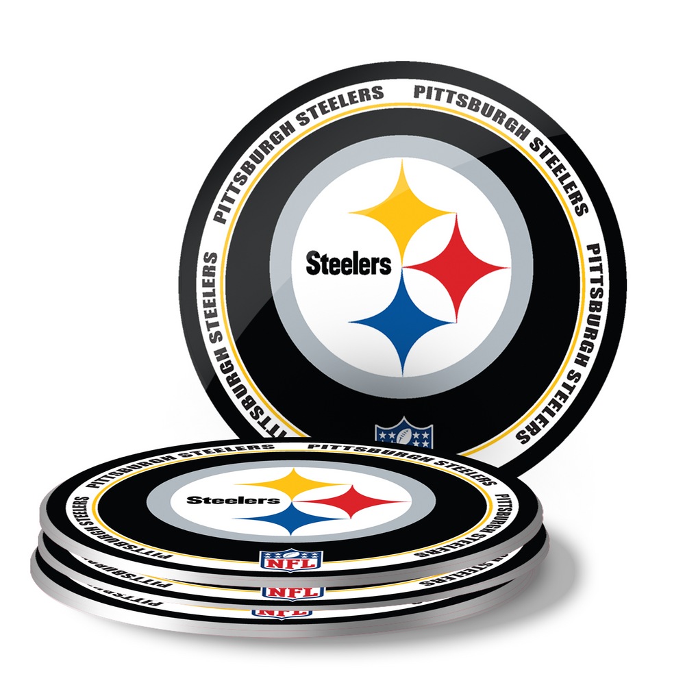Pittsburgh Steelers Plastic Coaster Set For NFL Football Fans ...
