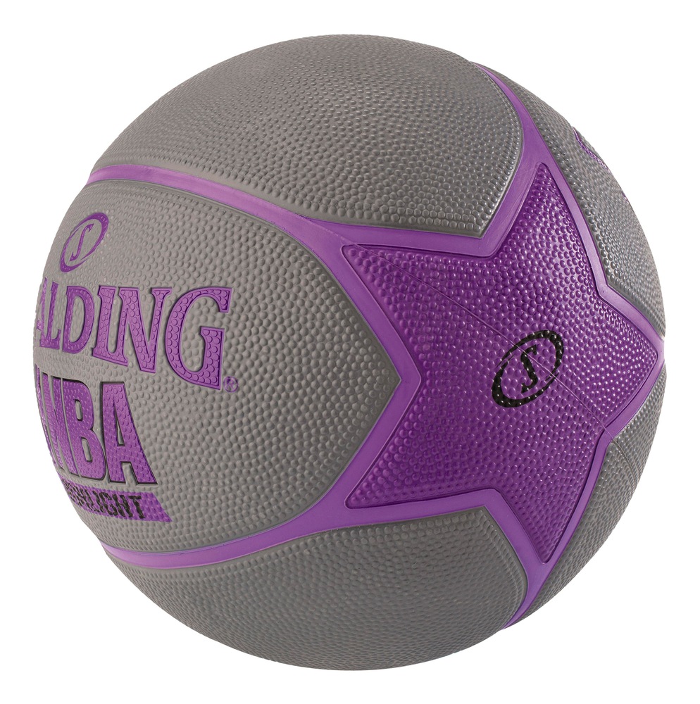 Spalding NBA Highlight Outdoor Basketball, Grey/Purple, Size 6 ...