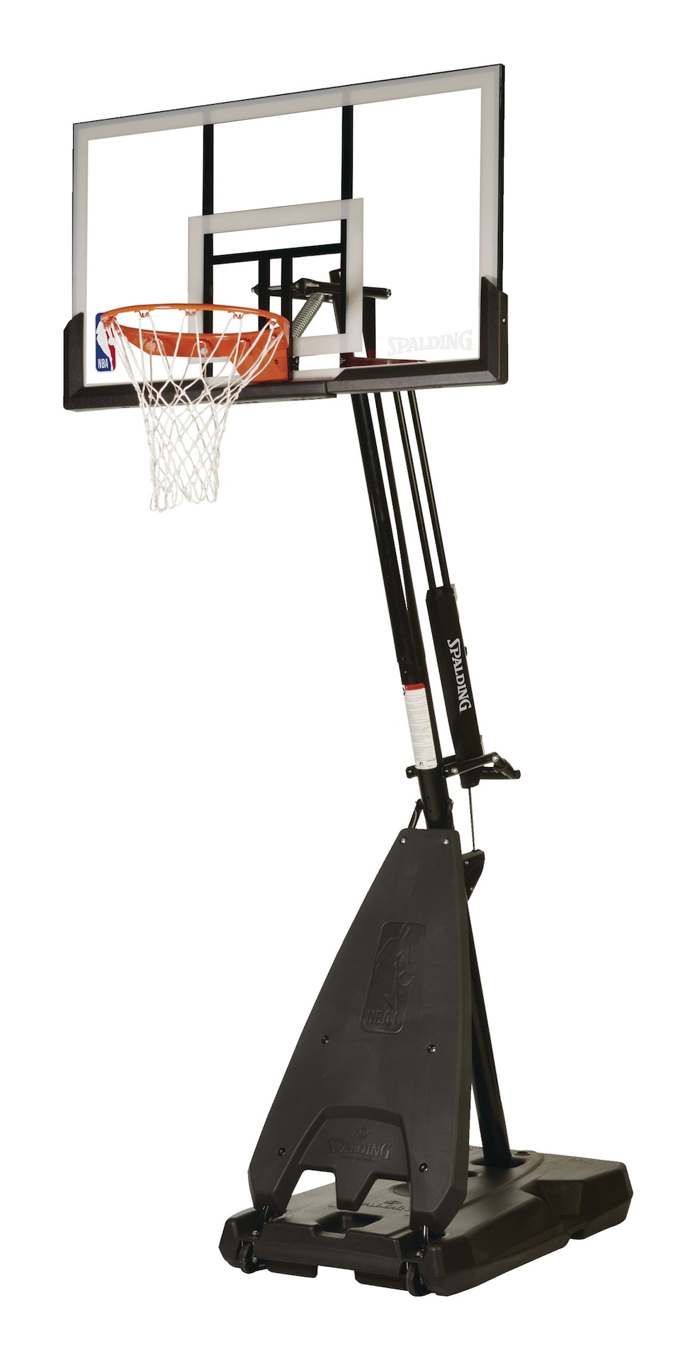 Spalding Rapidlock Portable Adjustable Basketball Backboard, Hoop & Net ...