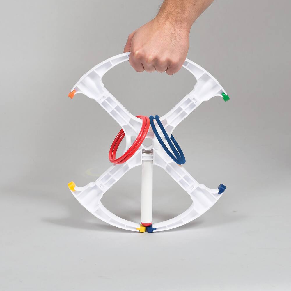 Rec Tek Outdoor Portable All Weather Colours Ring Toss Set 10pc All