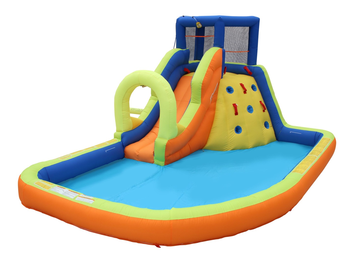 BANZAI Double Fun Outdoor Inflatable 2-in-1 Water Park & Bounce House ...