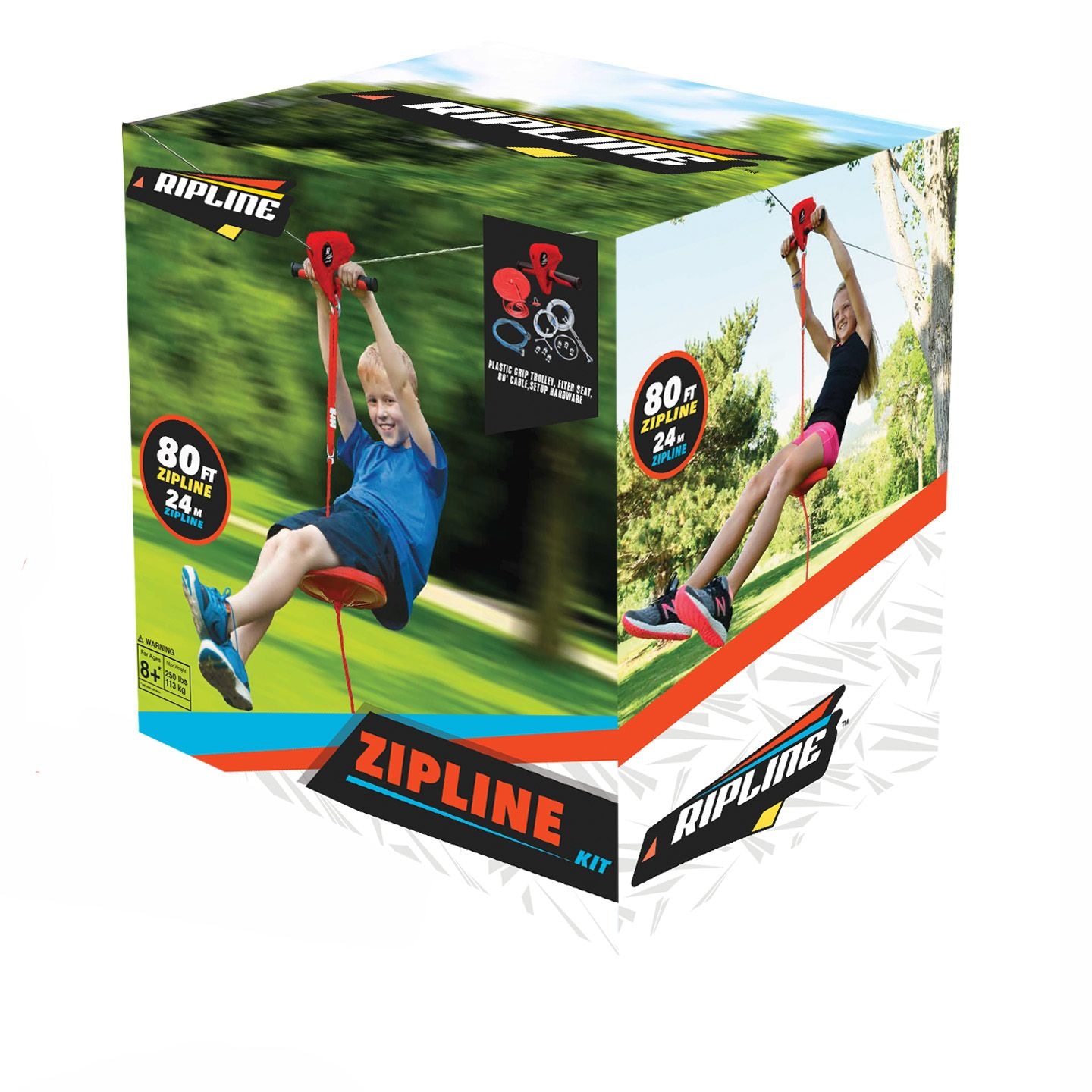 Ripline Outdoor Zipline Kit with Seat, 80-ft, For Ages 8+ | Canadian Tire