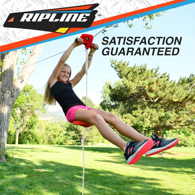 Ripline Outdoor Zipline Kit with Seat, 80-ft, For Ages 8+ | Canadian Tire