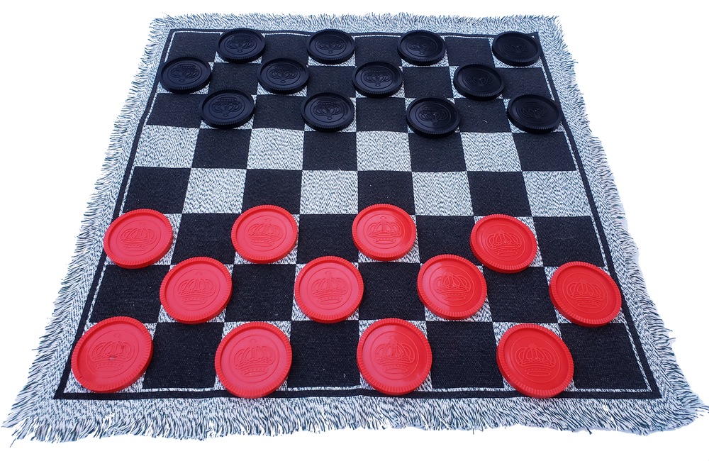 Bolaball Outdoor/Indoor Portable Giant Checkers Set, All Ages, Black ...