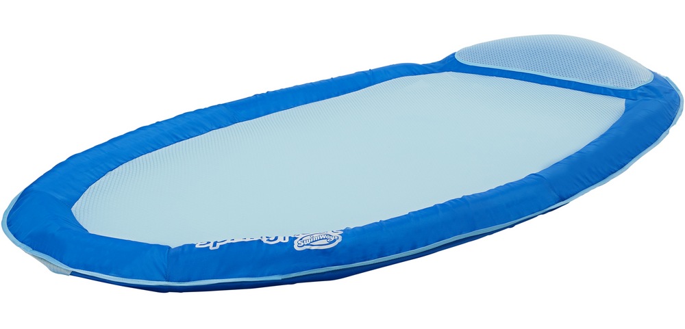 Swimways Inflatable Spring Float Pool Lounger, 66 x 40-in, Blue ...
