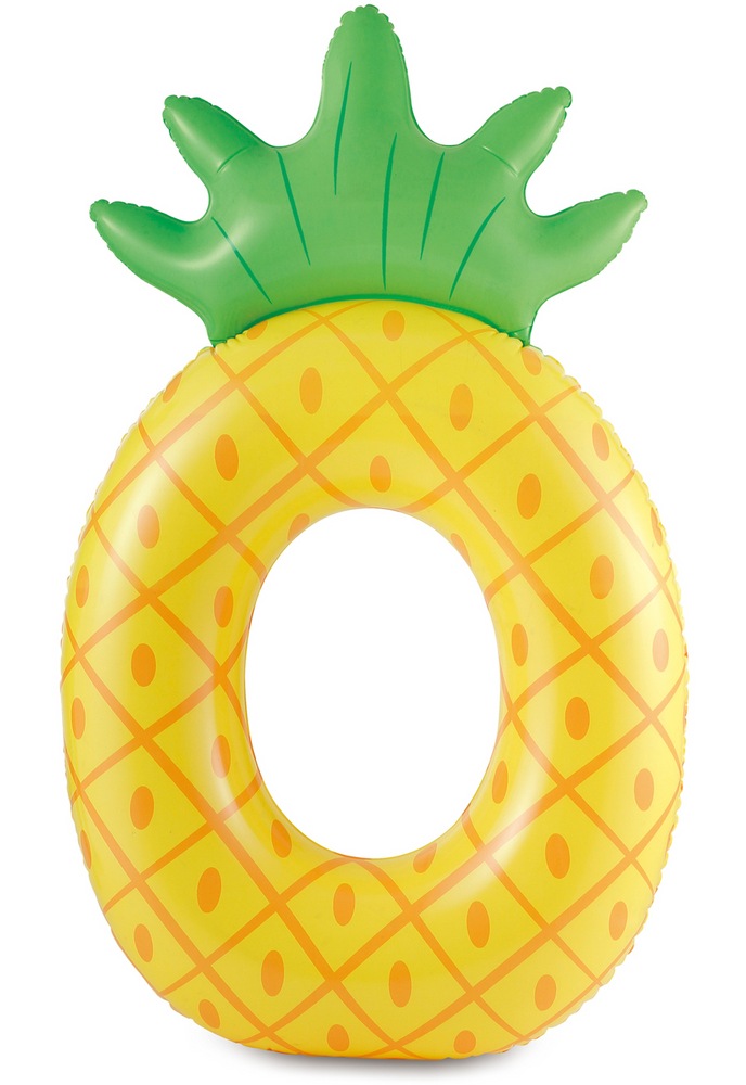 Stella & Finn Inflatable Oval Pineapple Pool Swim Tube/Float, 77-in ...