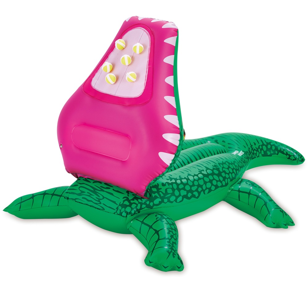 Stella & Finn Inflatable Ride-On Alligator Toy Pool Float/Lounger ...