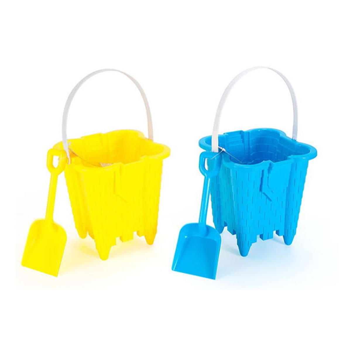 Sand Castle Bucket & Shovel Set, Blue/Green/Red/Yellow, Assorted, Ages ...