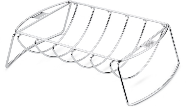 Weber Premium Stainless Steel Heavy Duty BBQ Rib Rack, Roasting Standw ...