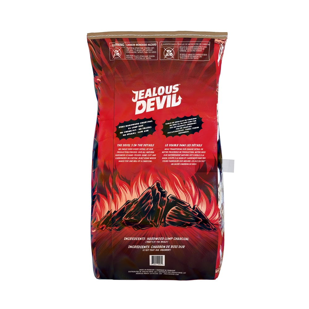 Jealous Devil 100% Pure Hardwood XL Size Lump Charcoal For BBQ & Smoker ...