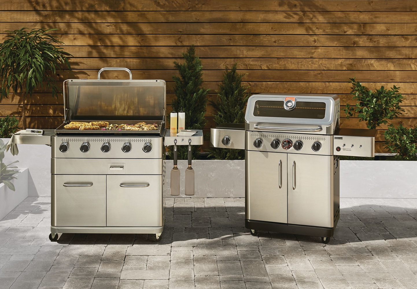 Vida by PADERNO Essence Series Vida 4-Burner Convertible Propane Gas ...