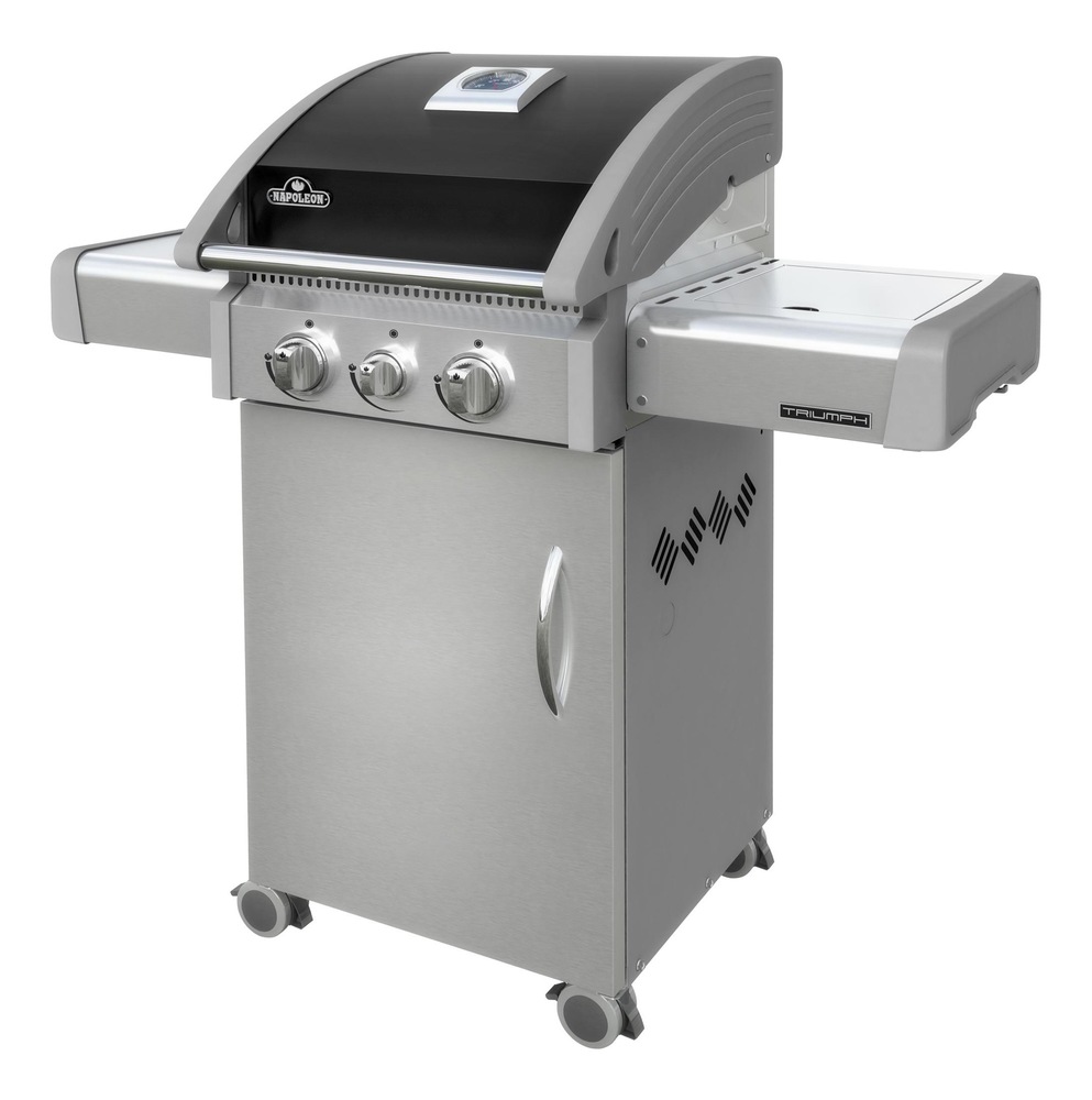 Napoleon Triumph - Barbecue gaz naturel pour petits espaces, 2 brûleurs avec brûleur latéral ...