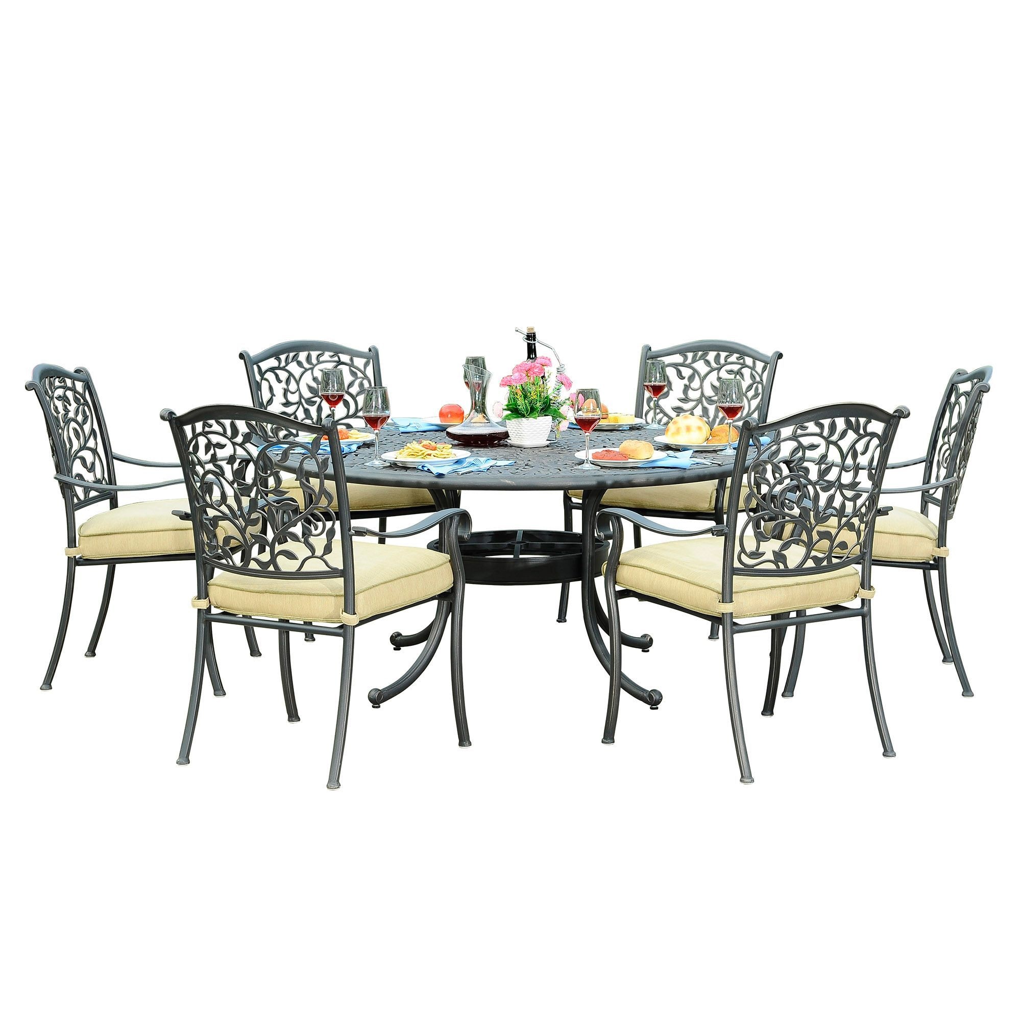 Sunjoy Simone Dining Set with Round Table, 7-pc | Canadian Tire