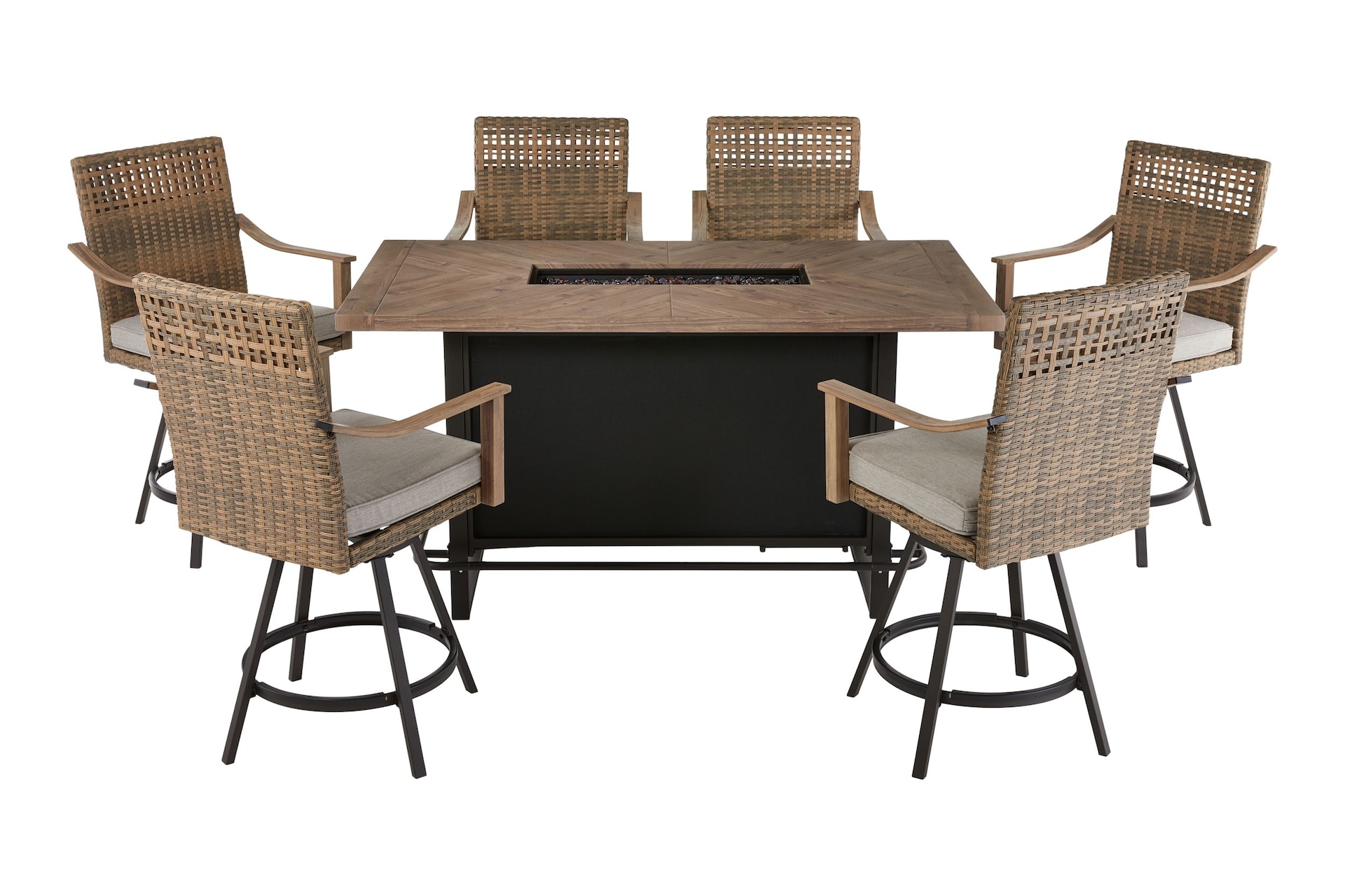 CANVAS Granville Fire Outdoor Dining Set with Water/Stain/Fade ...