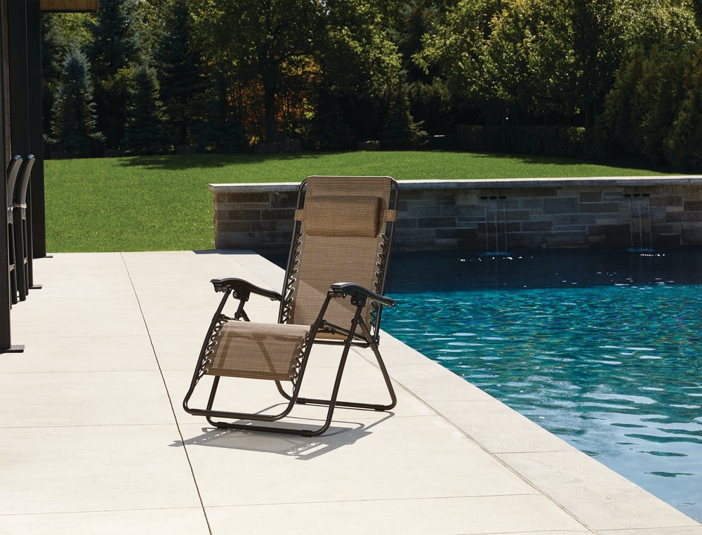 For Living Sling Zero Gravity Chair/Recliner w/ Headrest, Brown ...