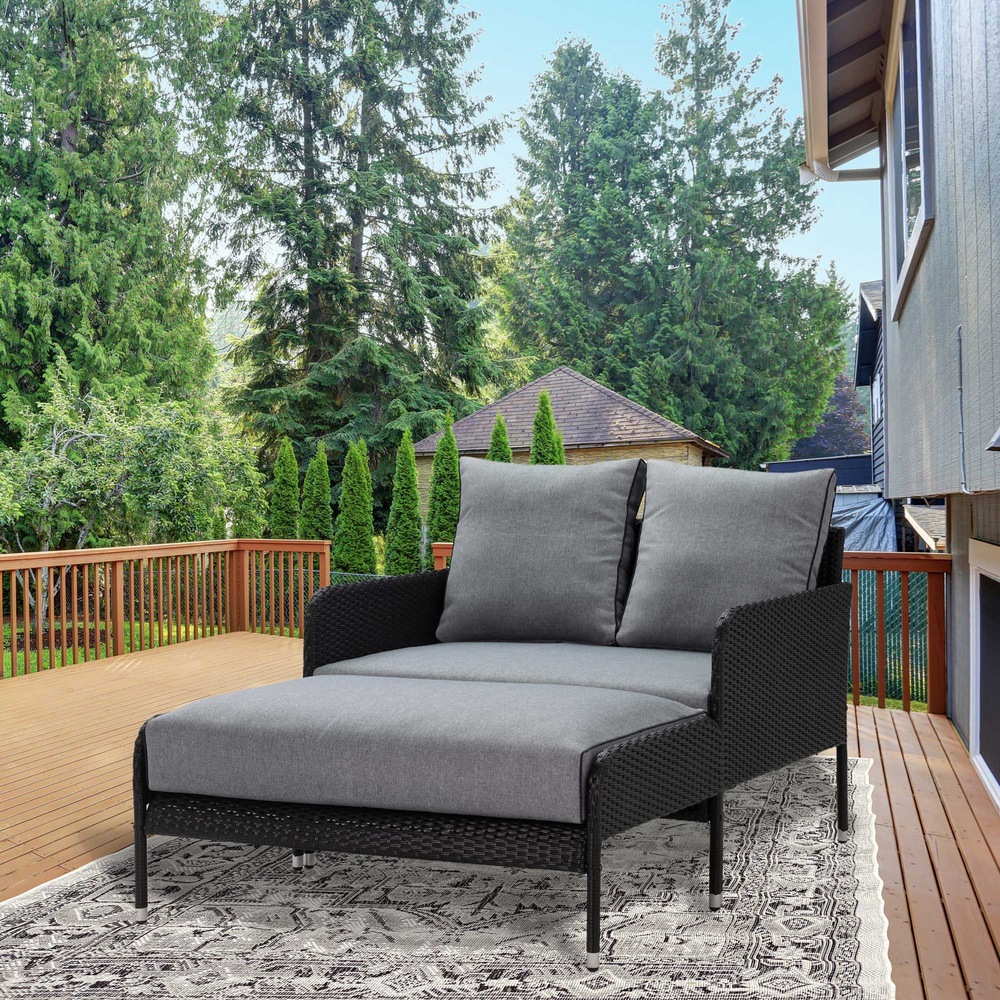 Patioflare Herman Aluminum Outdoor Patio/Pool Lounger Set w/ Cushions ...