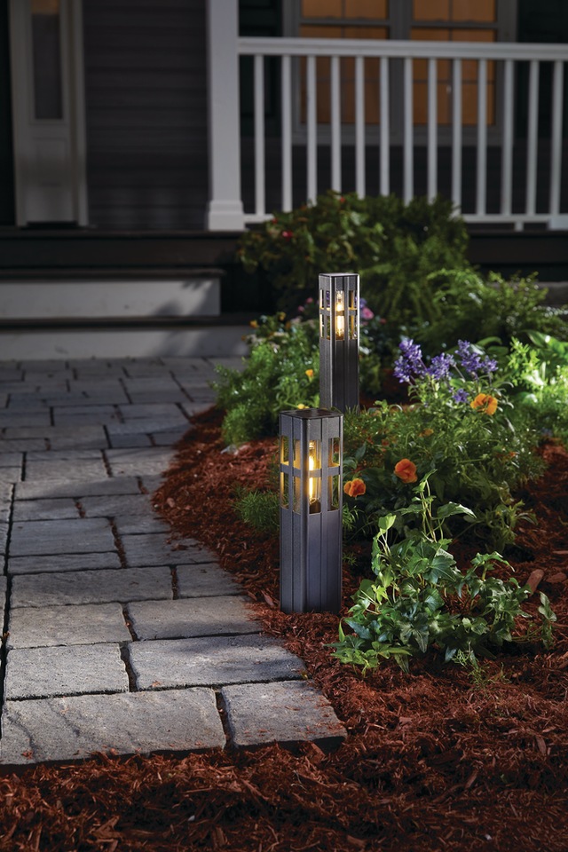 NOMA Outdoor Warm White LED Solar Filament Bollard Post Stake Light ...