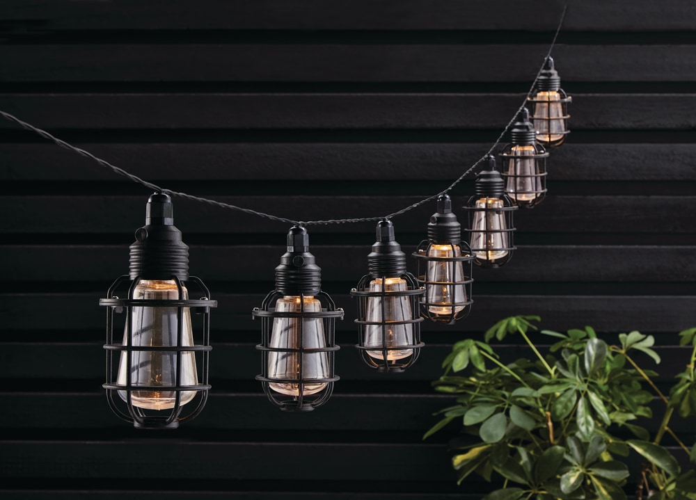 CANVAS Outdoor Warm White LED Solar Cage String Lights, 2.7-m ...