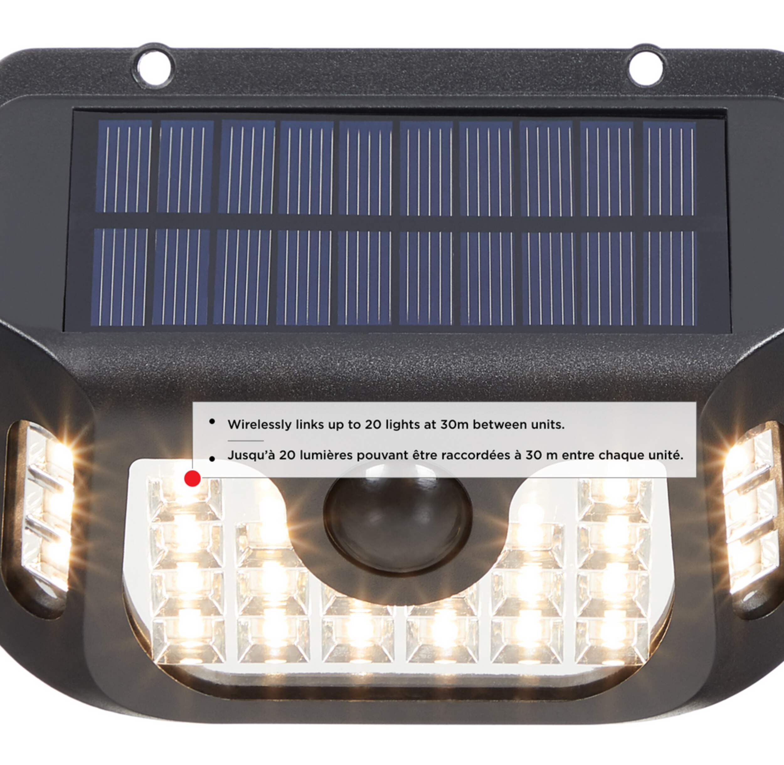 NOMA Outdoor Warm White 10-600 LM LED Solar Motion Sensor Wall Mounted ...