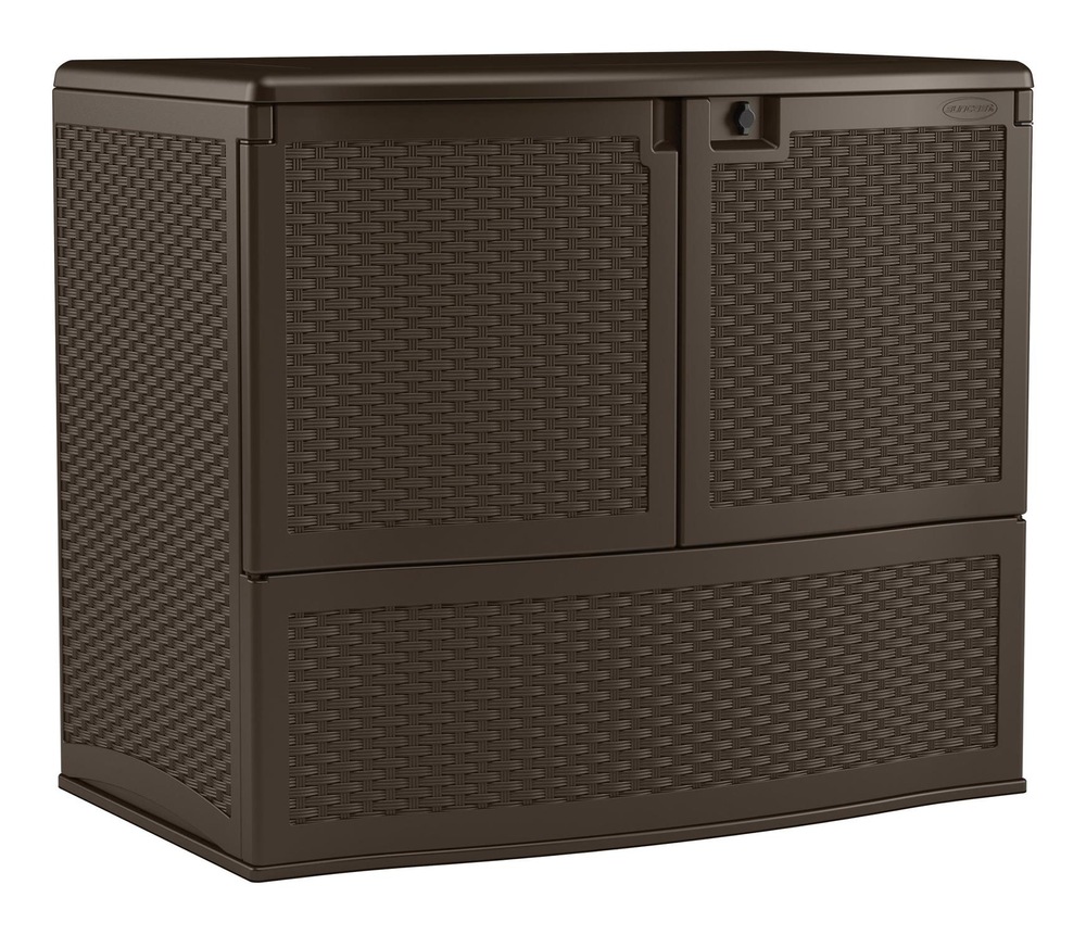 Suncast Backyard Oasis® Resin Storage & Entertaining Station with Shelf ...