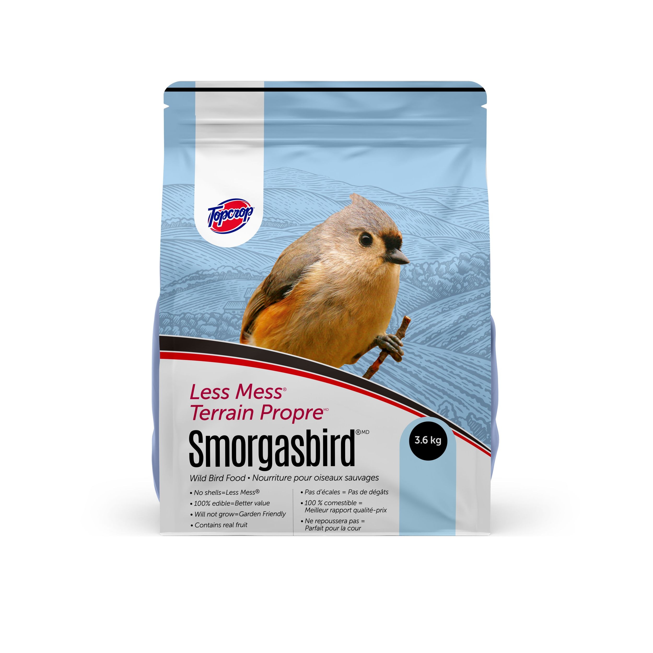 Topcrop Smorgasbird Less Mess Bird Seed/Bird Food for Canadian Birds, 3.6-kg, Infused with Real ...