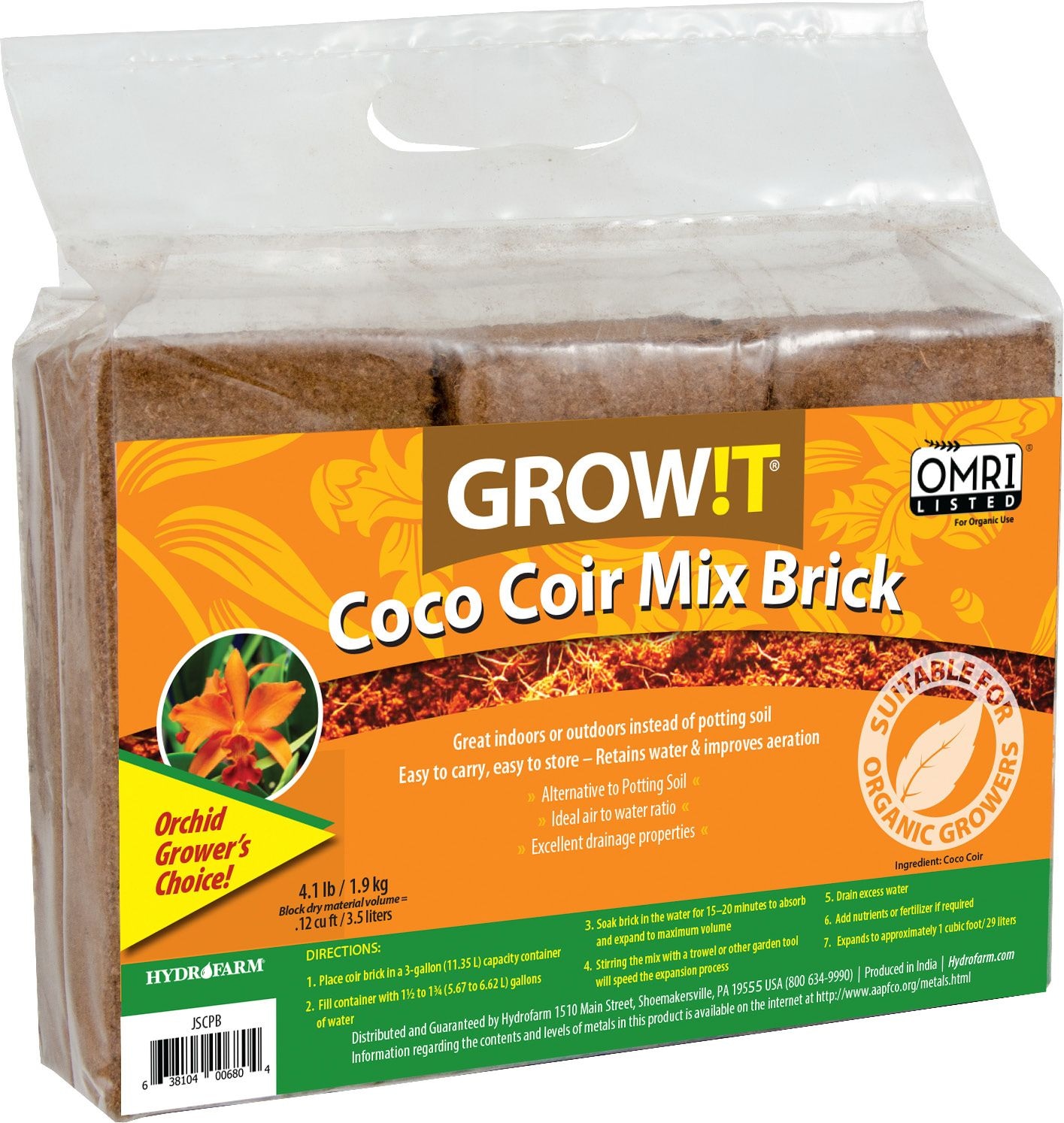 GROWIT Coco Coir Mix Brick, 650-g, 3-pk | Canadian Tire