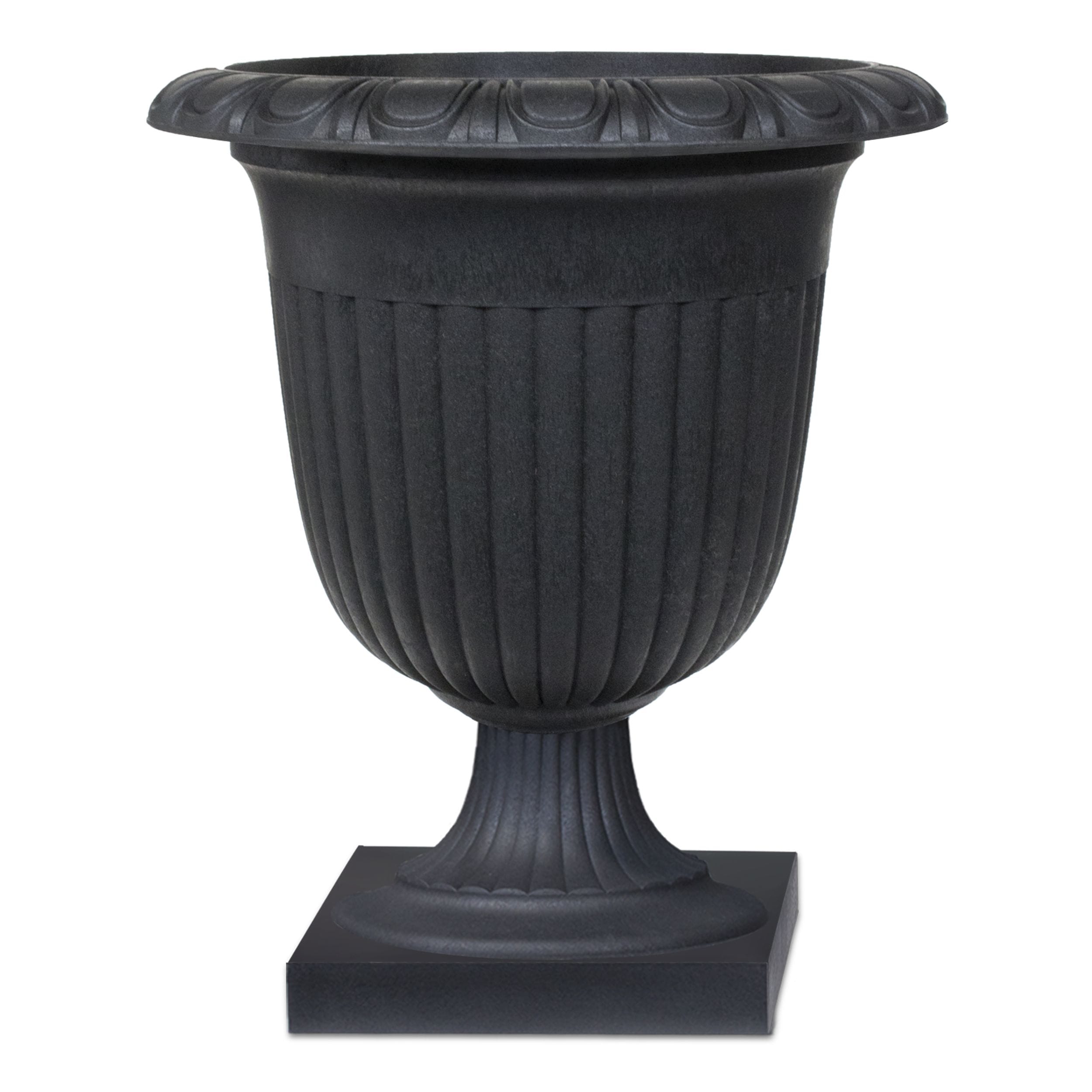 Jardinière ronde à arrosage automatique en forme d’urne CANVAS Tuxedo ...