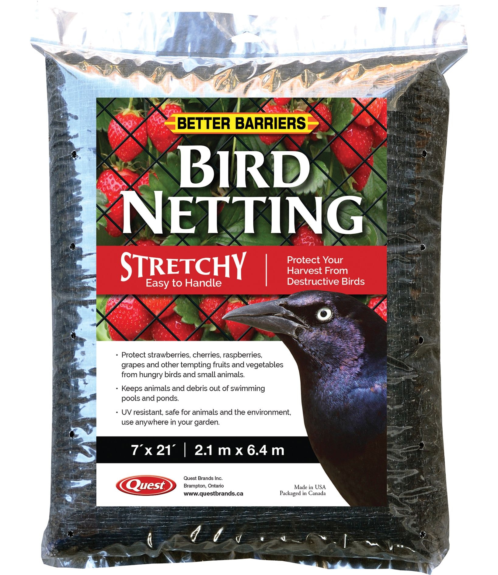 Quest Better Barriers Stretchy Bird Mesh Net, Easy-To-Handle, 7-ft x 21 ...