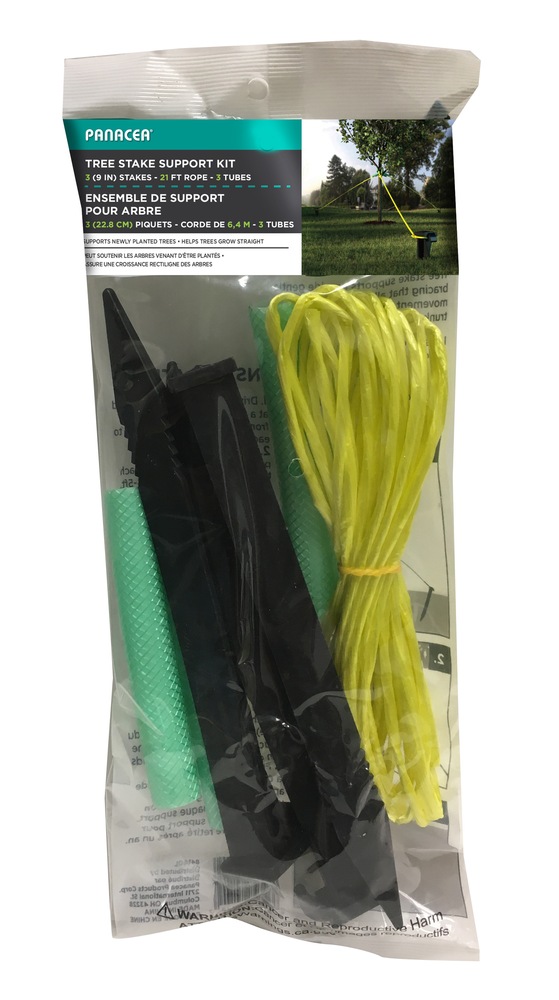 Panacea Tree Stake Support Kit, Includes Stakes, Sleeves & Rope ...