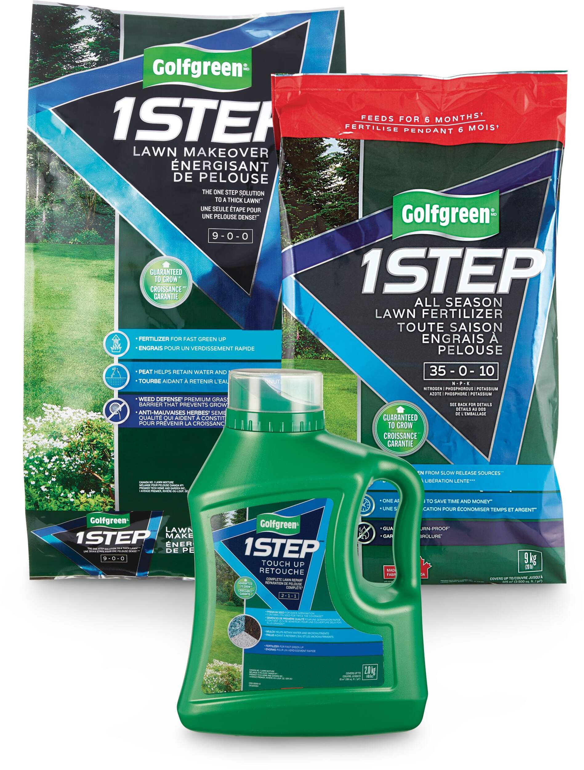 Golfgreen 1-Step Lawn Makeover Grass Seed & Fertilizer Mix, 9-0-0, 8-kg ...