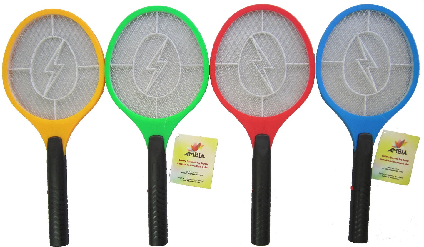 Ambia Battery-Powered Mosquito/Bug Zapper Racket, Assorted Colours ...