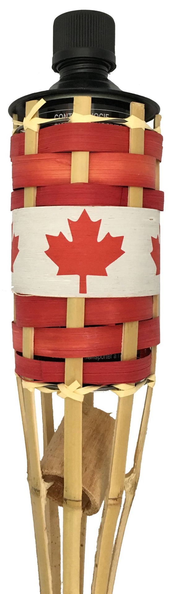 Canada Day 60-in Bamboo Tiki Mosquito/Insect Repellent Torch, Red ...