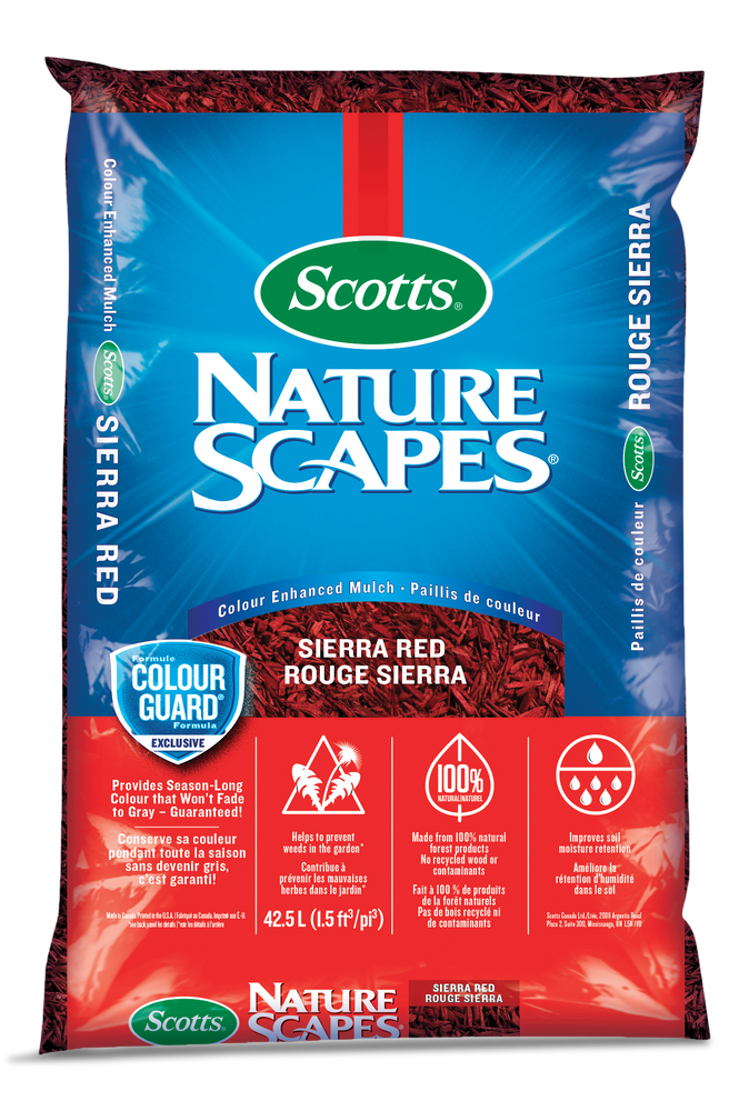 Scotts Nature Scapes Colour Enhanced Mulch, 42.5-L, Sierra Red ...