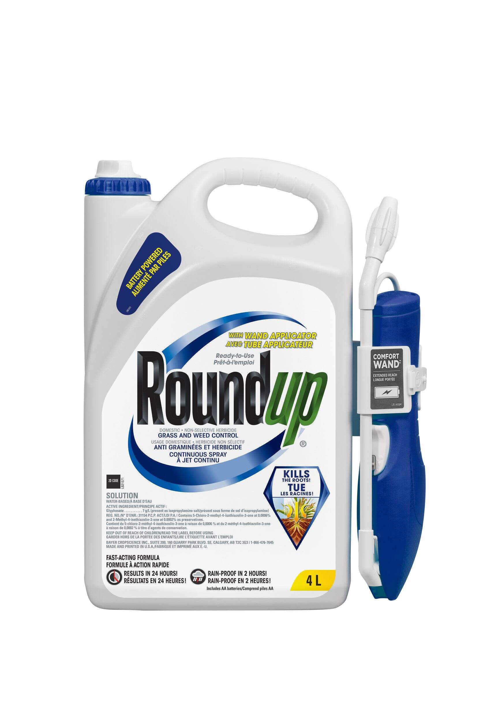 Herbicide Roundup avec tube applicateur à piles, 4 L | Canadian Tire