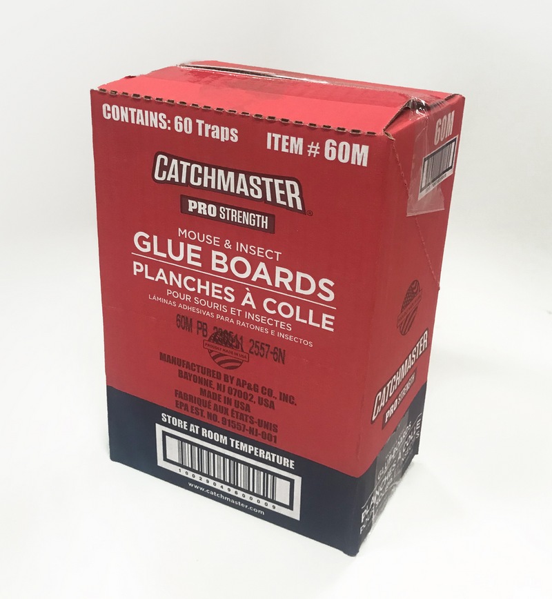 Catchmaster 60M Pro-Strength Bulk Mouse & Insect Glue Boards, Non-Toxic ...