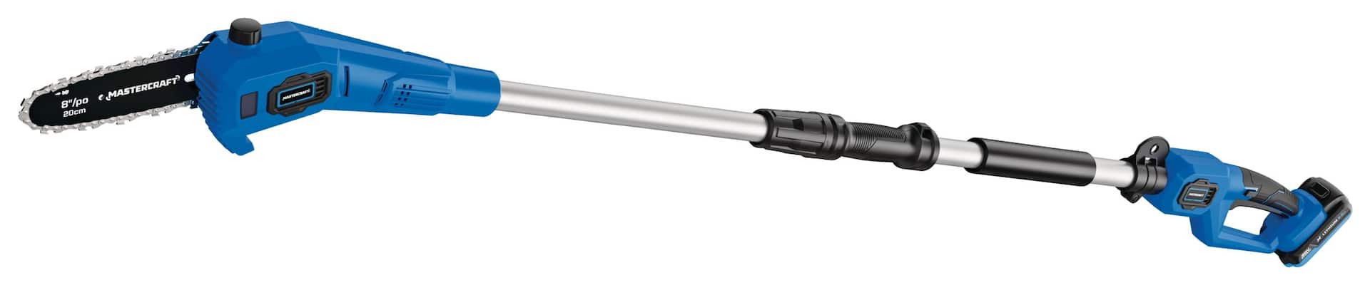 Mastercraft 20V Lithium ion Cordless Pole Saw with 2.0Ah PWR POD Battery 8 in Canadian Tire