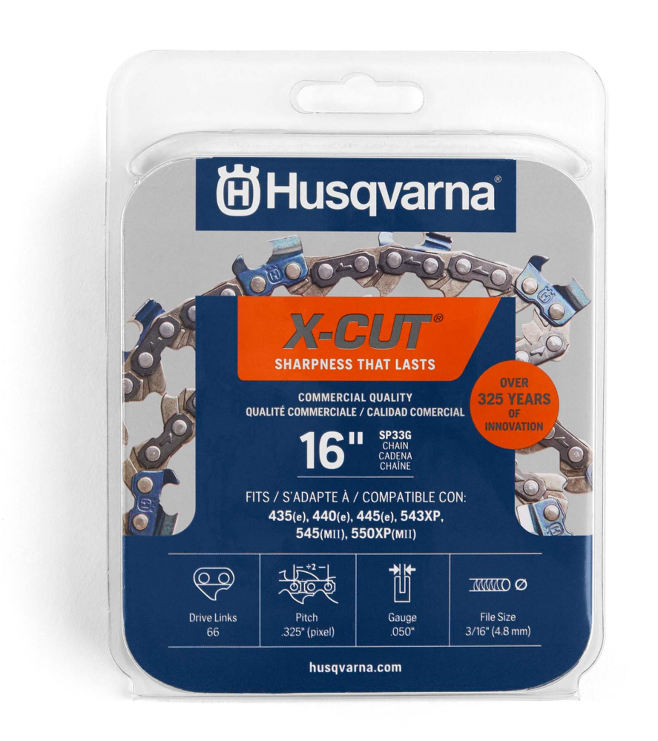 Husqvarna X-Cut SP33G Replacement Chainsaw Chain, 0.325-in Pitch, 050-Gauge, 16-in | Canadian Tire
