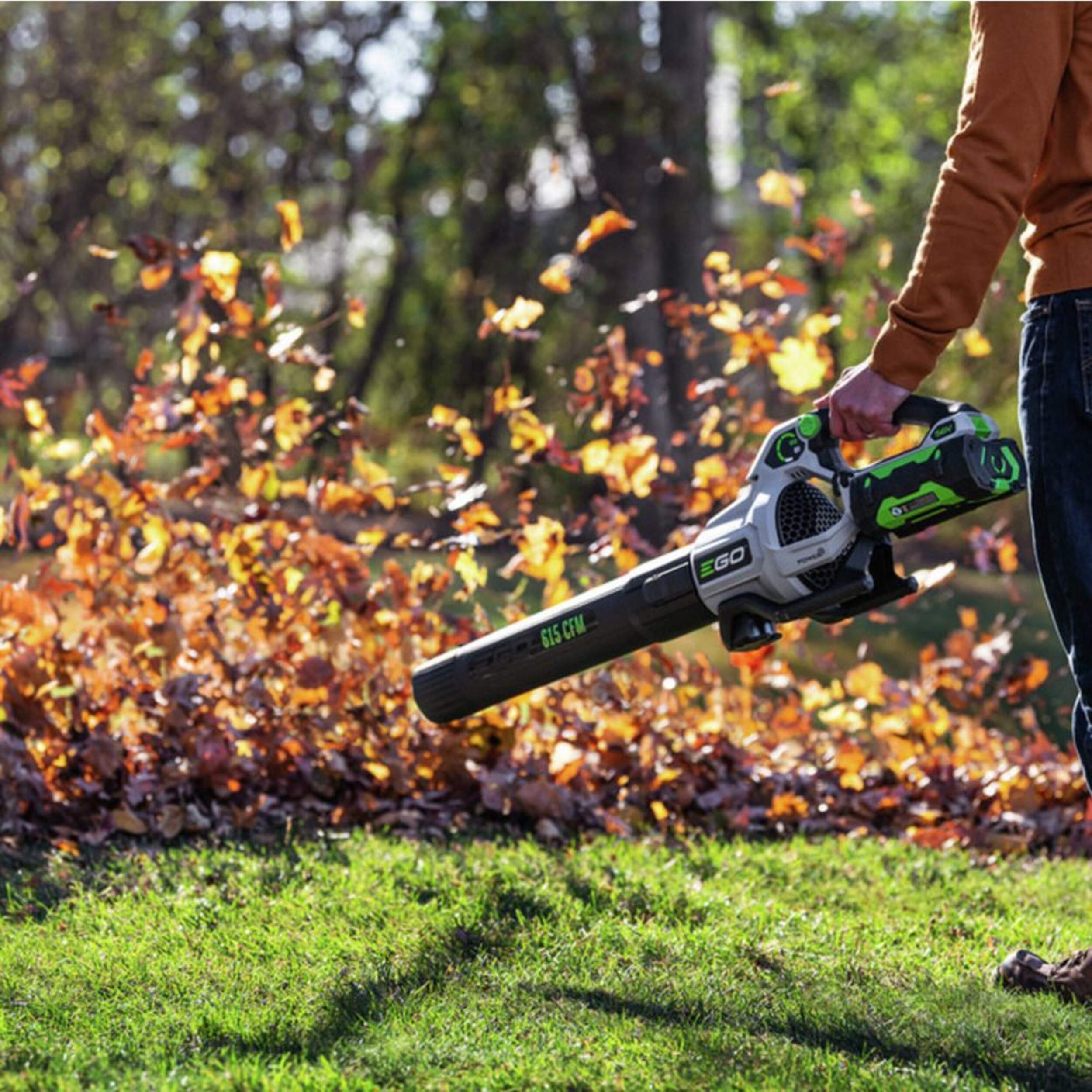 Ego Power 56v Brushless Cordless 615 Cfm Leaf Blower With 1 2 5ah