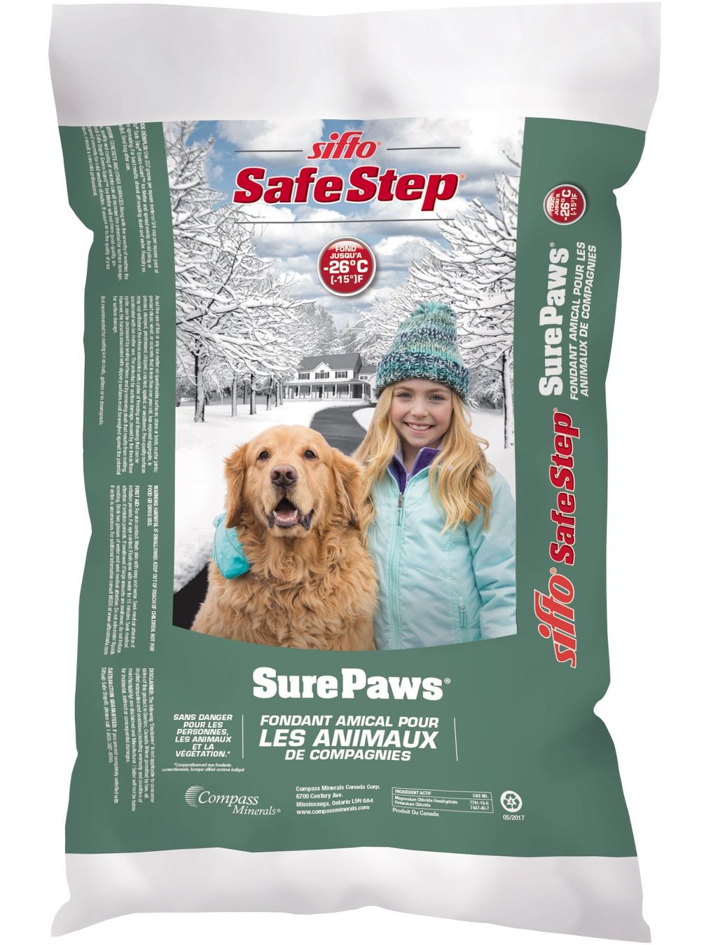 Sifto Safe Step Sure Paws™ Pet-Friendly Ice Melter Bag, 10-kg ...